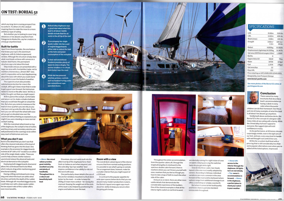 Boréal 52 : voilier européen 2015 | Boreal Yachts